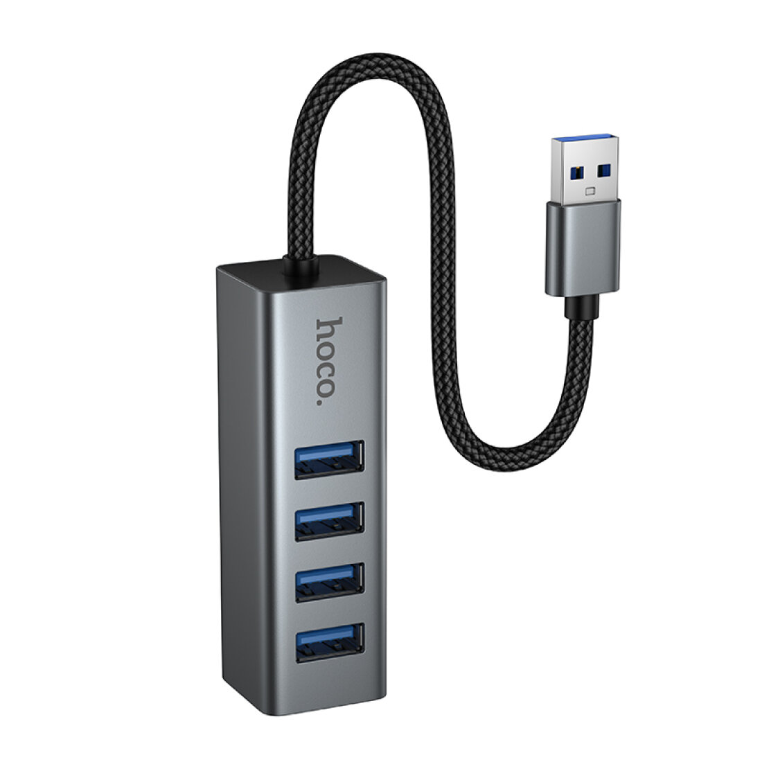 Переходник HOCO HB1, USB to 4USB 2.0, (USB 2:0 - 480 Мбит/с), 0.11m, хаб для MacBook