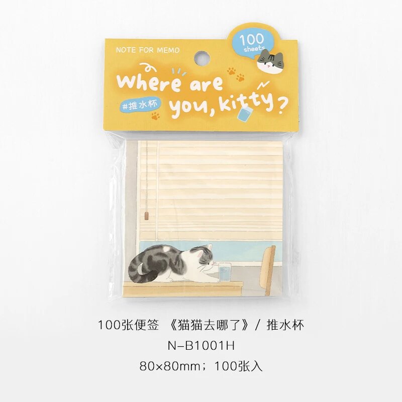 Блокнот "Where are you, kitty?" 100 листов, цвет D