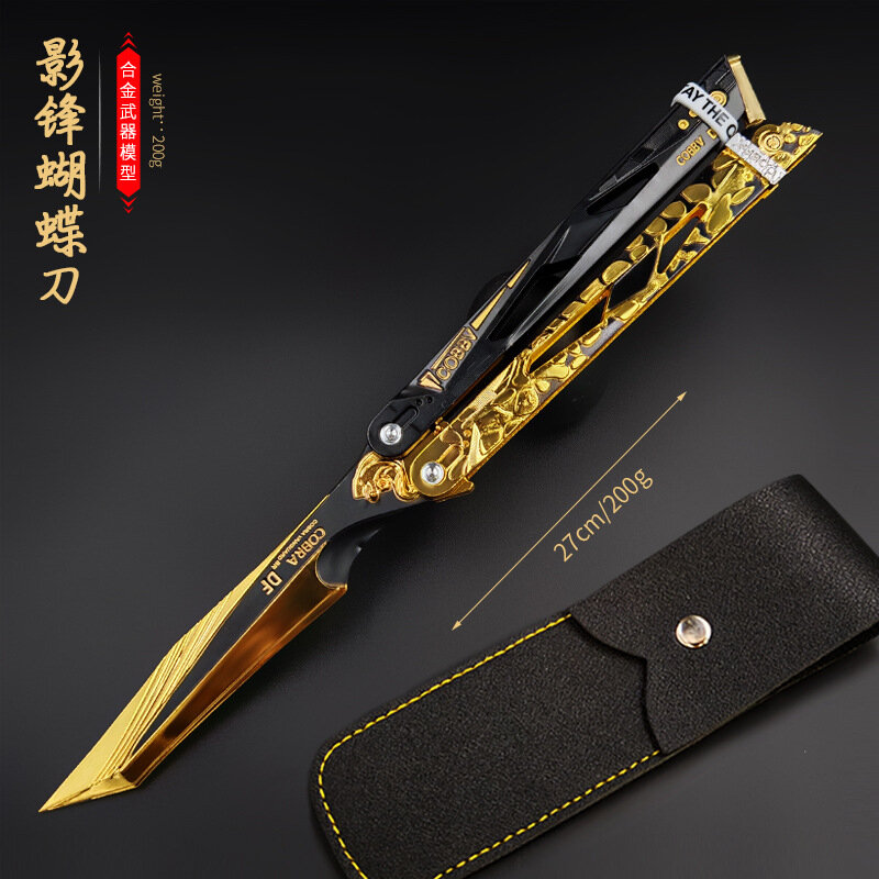 Набор игрушек Delta Force Action Game Peripheral Shadow Blade Butterfly Knife 27 см, темный воин, метательный нож, подарочная коробка