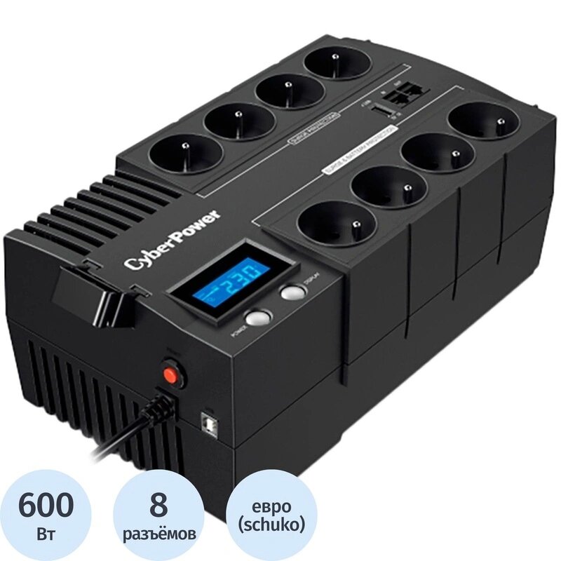 Источник бесперебойного питания (ИБП) CyberPower BR1000ELCD