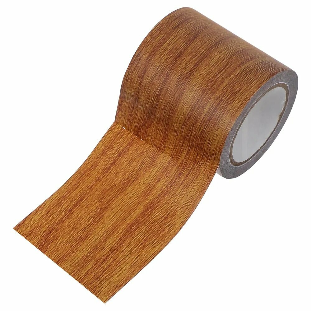 Клейкая лента с текстурой дерева из бумаги тёмно-коричневого цвета для ремонта столов, стульев и плинтусов