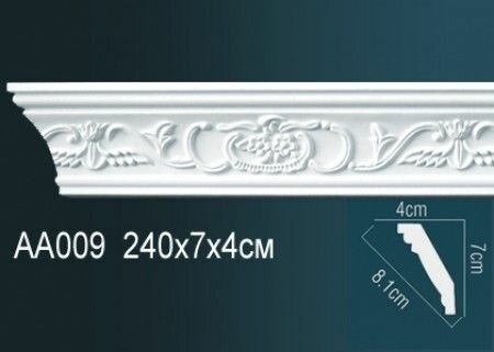 Карниз Потолочный для Ремонта Perfect AA009 Д240xШ4xВ7 см /Перфект.