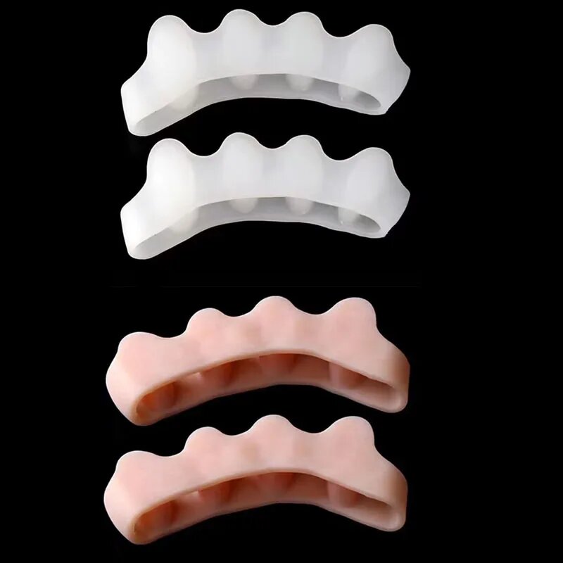 Силиконовые разделители для пальцев ног, 2 пары, skin and white