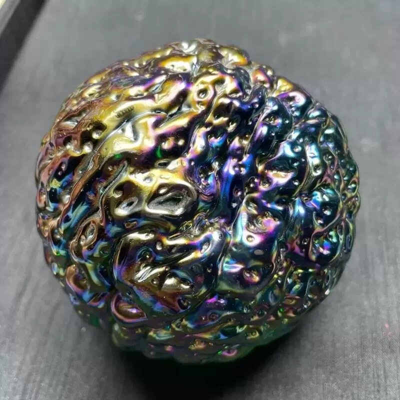 Оптовая продажа цветного стеклянного метеорита из Синьцзян Карамай, солнечный метеорит для ручного игры, декор для дома и офиса