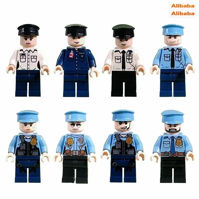 Полицейские конструкторы, куклы, строительные блоки, солдатики, полицейские аксессуары, подарки для мальчиков