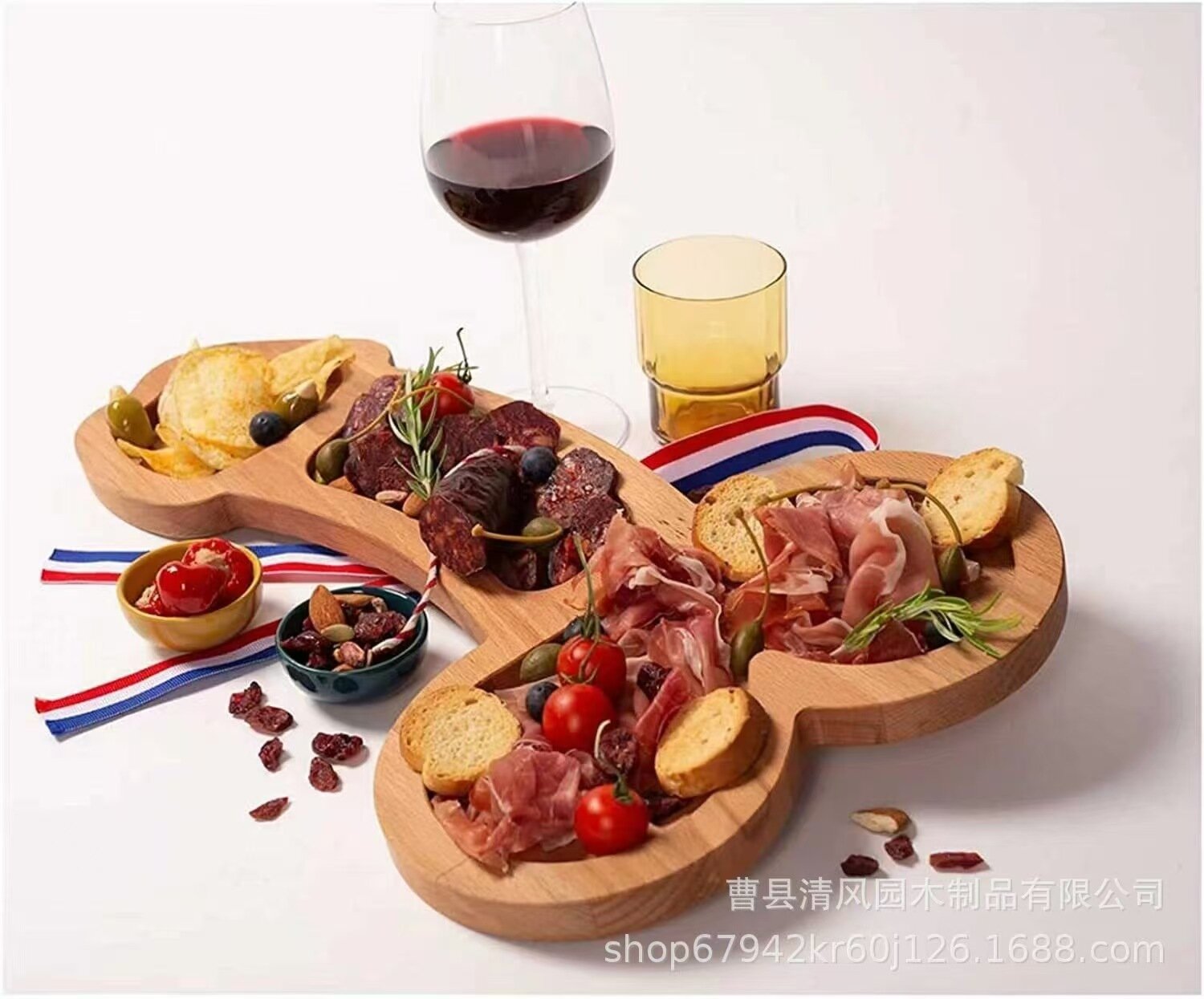 Доска для аперитива "Композитная деревянная труба", 41x25.5 см