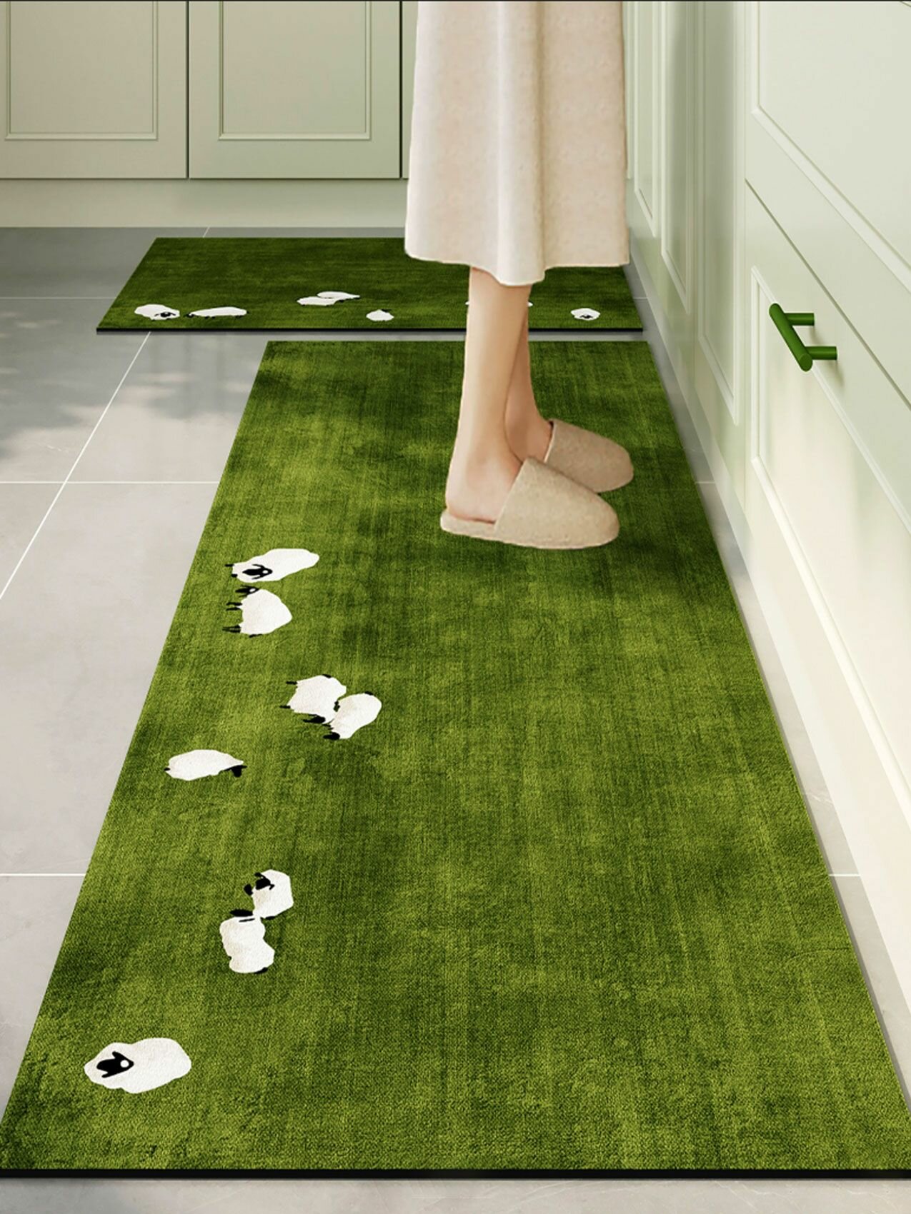 Ковер Коврик для кухни комнаты на пол безворсовый противоскользящий, 50x200cm