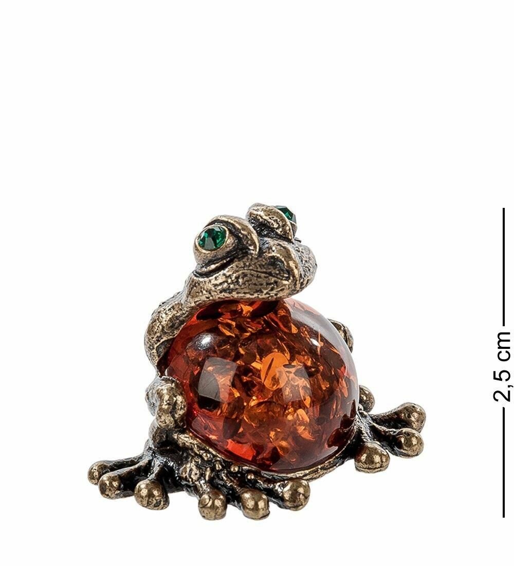 Фигурка Лягушка глазастик (латунь, янтарь) A1966923 Народные промыслы, бронзовый