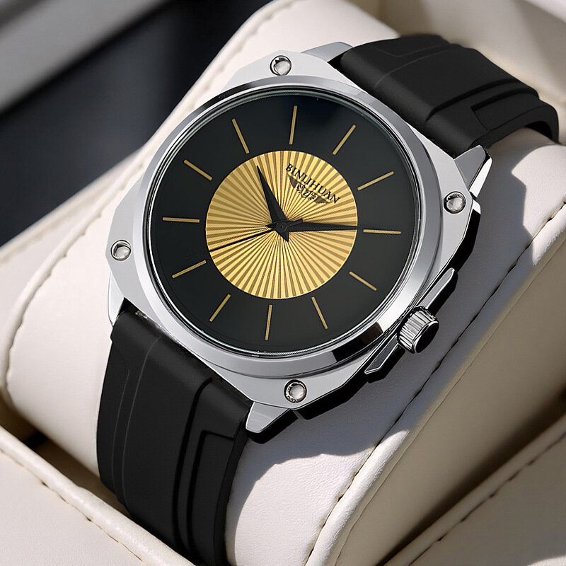 Style Мужские часы Деловые водонепроницаемые Кожаный ремешок для экспорта