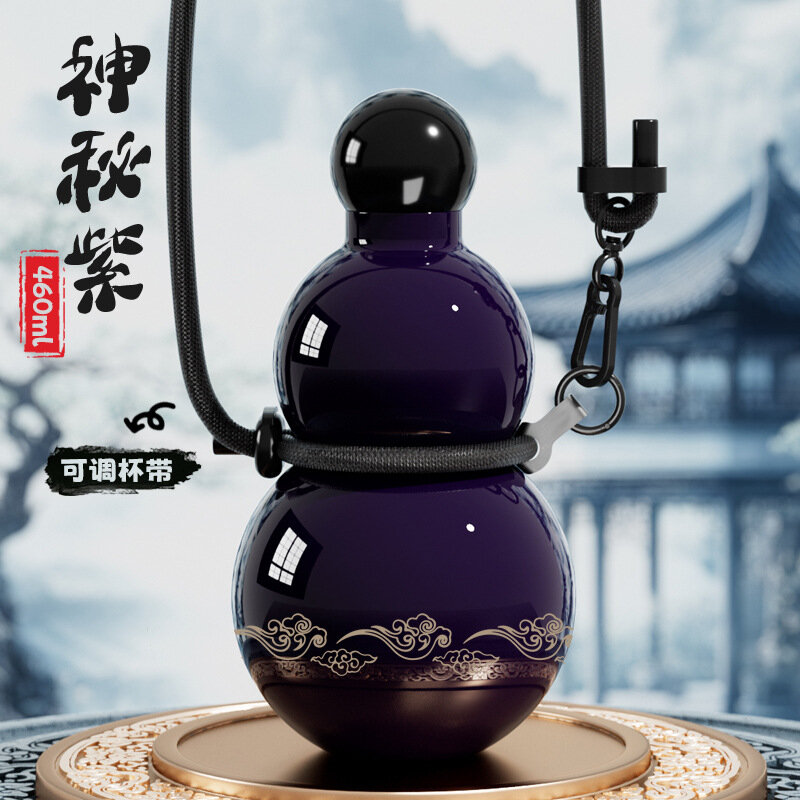 Утолщенная термокружка из нержавеющей стали 316, для мужчин и женщин, с национальным дизайном, стильная спортивная бутылка для воды для домашнего использования