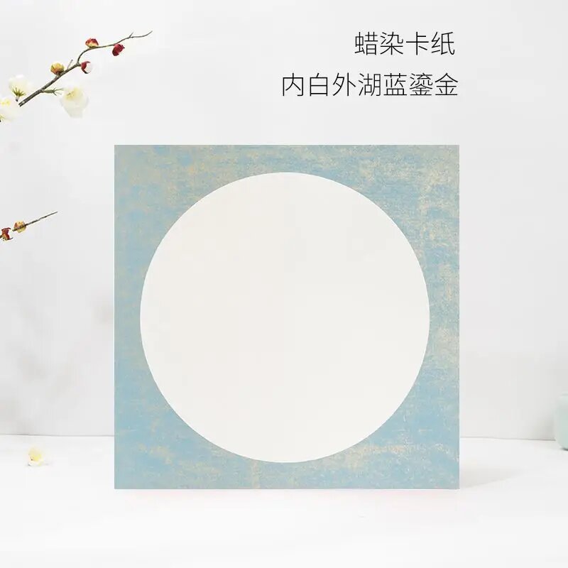 Вощеная окрашенная Ретро плотная картонная бумага для риса, полуготовая традиционная китайская живопись, бумага для риса веера, рабочая бумага для каллиграфии 10 Sheets