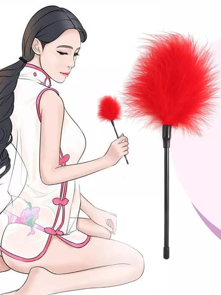 Кисточка для секса и ласк тиклер BDSM (перо, щекоталка)