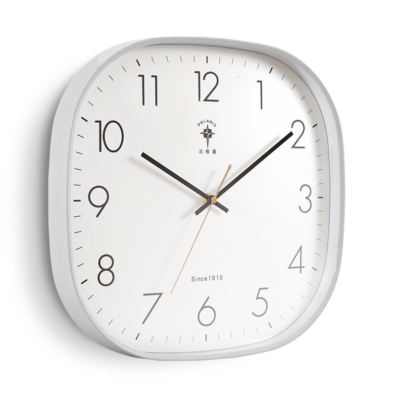 Горячая распродажа Современные минималистичные настенные часы Polaris, модные квадратные часы для гостиной, бесшумные настенные часы 12inch 14inch