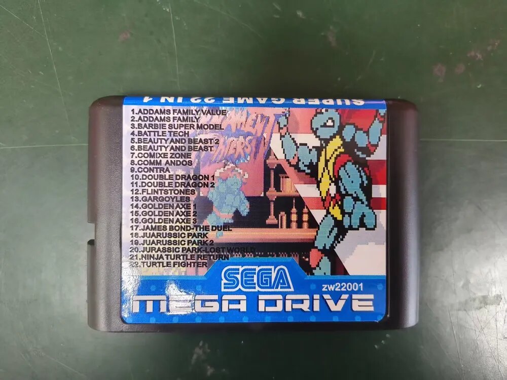 Картридж для Sega16 bit сборник 22 игры Русская версия (без коробки)