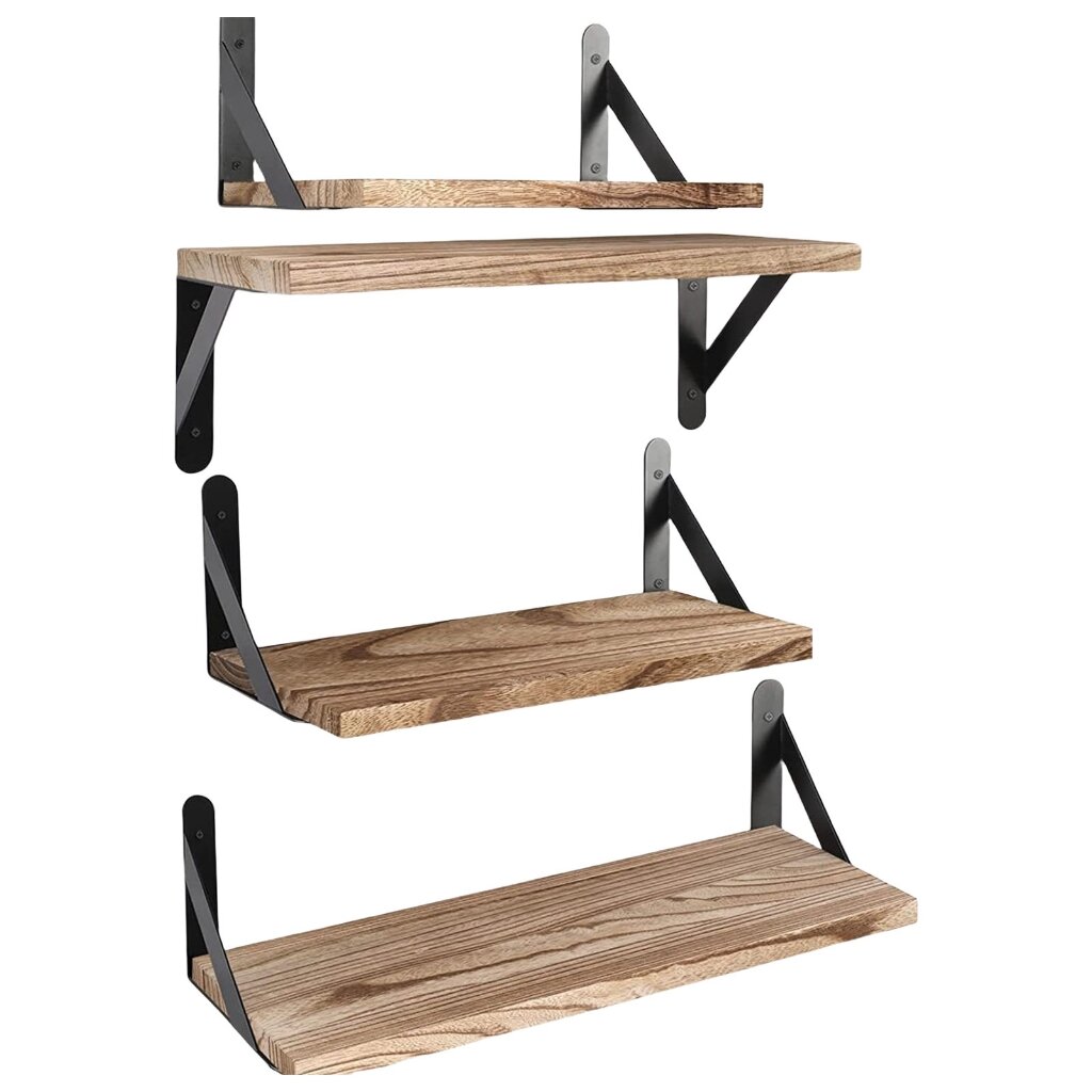 Деревянные Настенные Плавающие Полки Для Хранения Компактная Деревянная Плавающая Полка Практичный Настенный Стеллаж для внутренних помещений