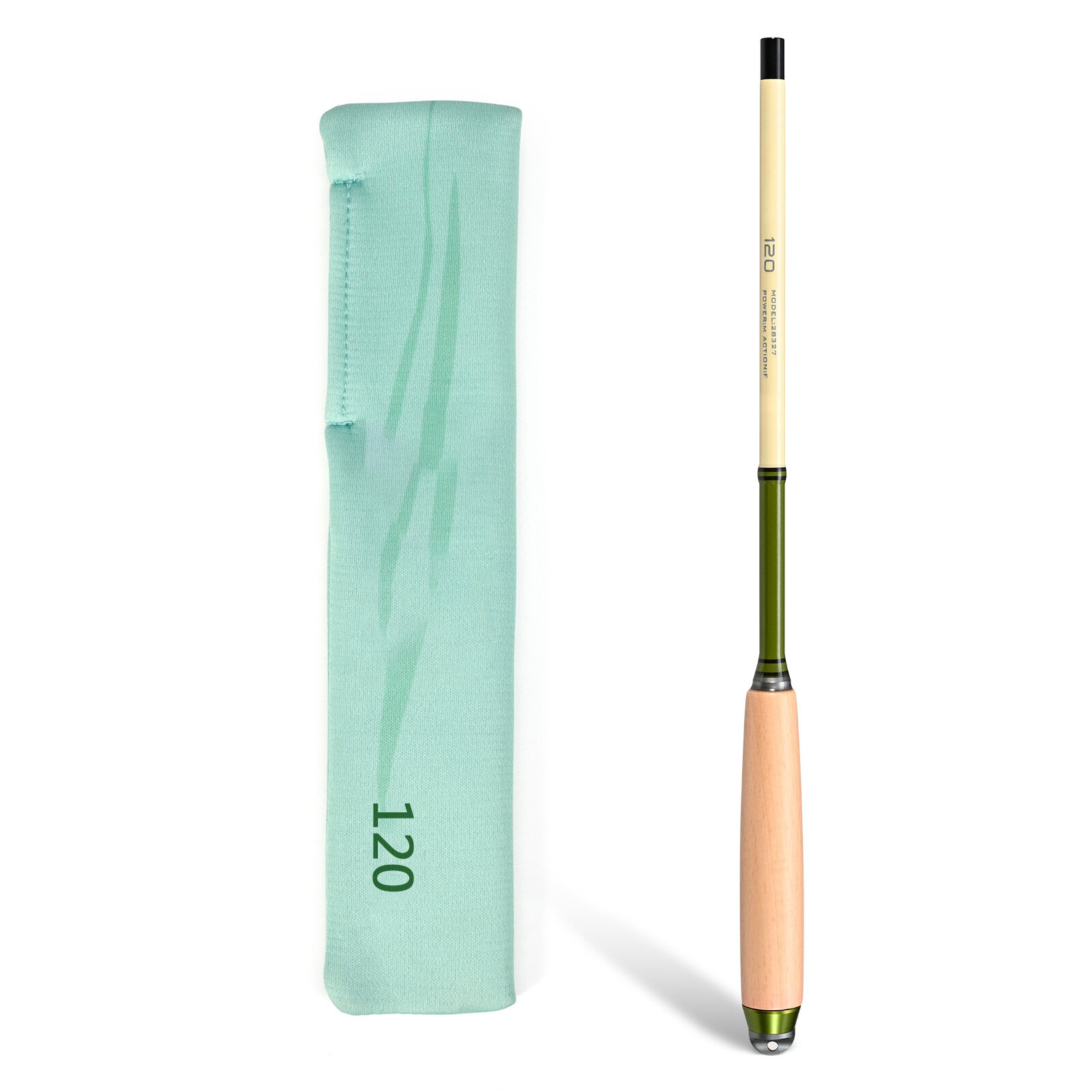 Выдвижная удочка для кемпинга, мини-удочка, телескопическая удочка с прочной деревянной рукояткой 1,2 м