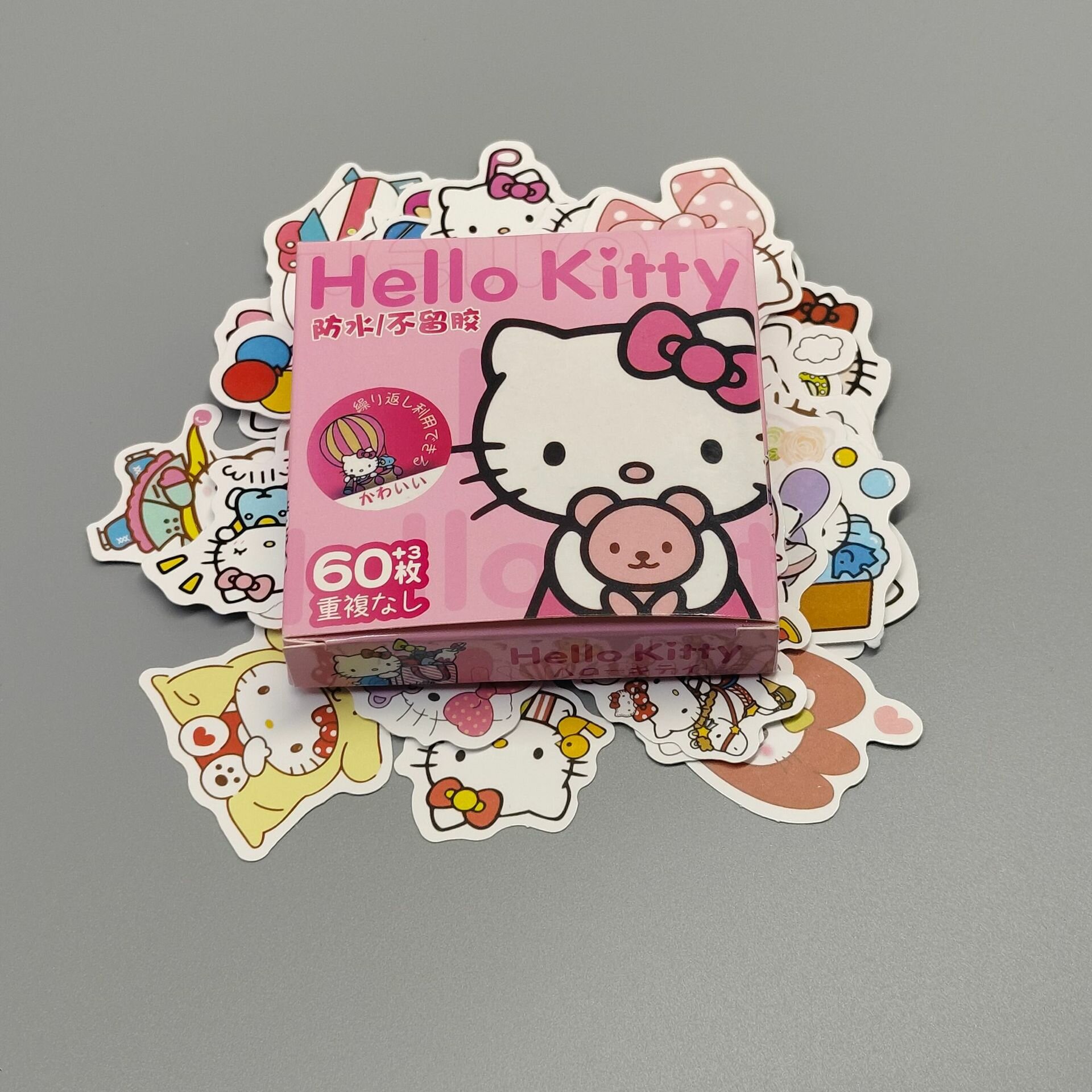 Набор наклеек Sanrio, милые мультяшные наклейки Kuromi, Cinnamoroll, Hello Kitty, My Melody, Gudetama, оптовая продажа