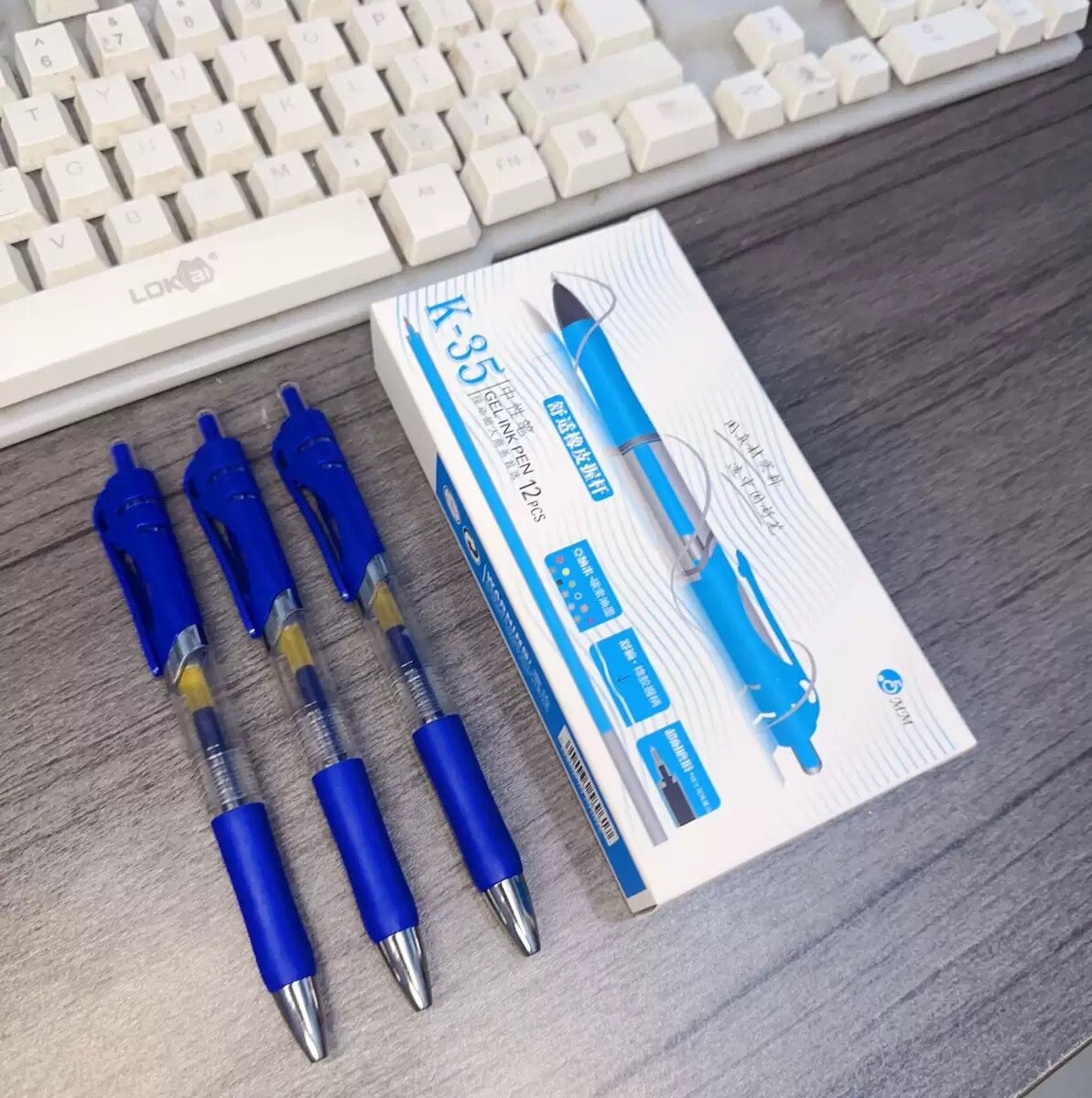 Черная гелевая ручка K35 с нажимным механизмом, быстросохнущая, 0.5 мм, для студентов, учебы, встреч и офиса