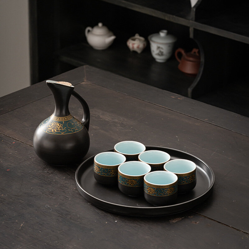 Античный китайский стиль керамический подогреватель вина посуда костюм ликер желтое вино Отопление большой емкости