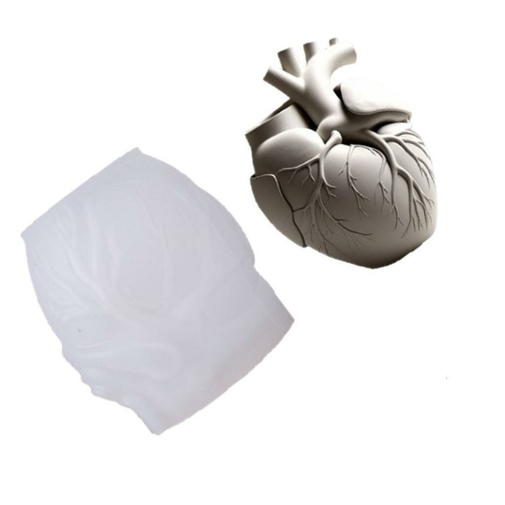 Силиконовая форма в виде сердца для отливки