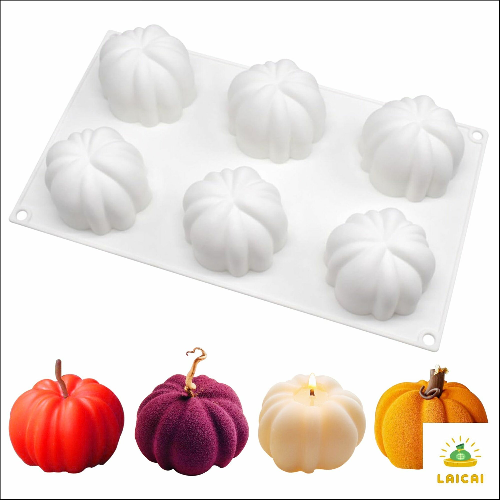 3D силиконовая форма в виде тыквы. Прочная форма в виде тыквенного торта для мыла, свечей, мороженого, кексов, желе, шоколада и предметов домашнего декора