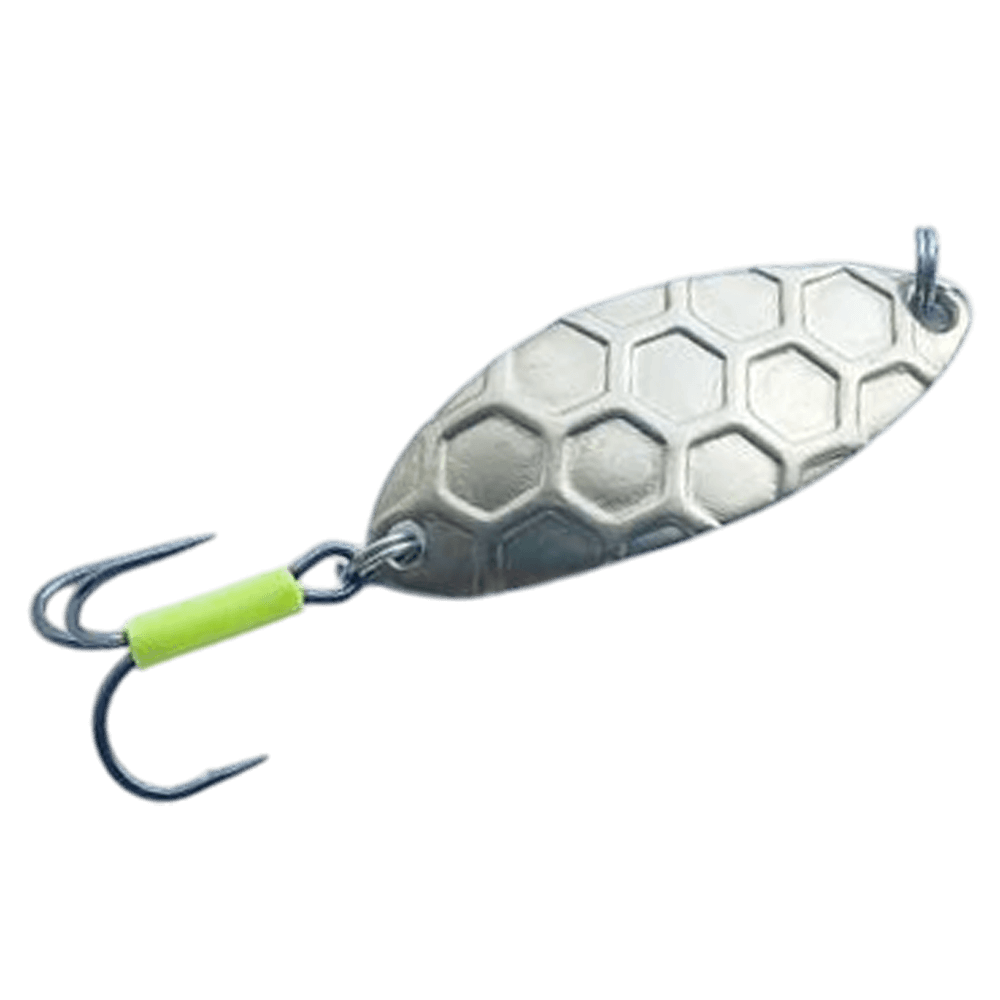 Блесна колеблющаяся Клео соты никель - размер 5.5 см (тол. 1.5 мм)