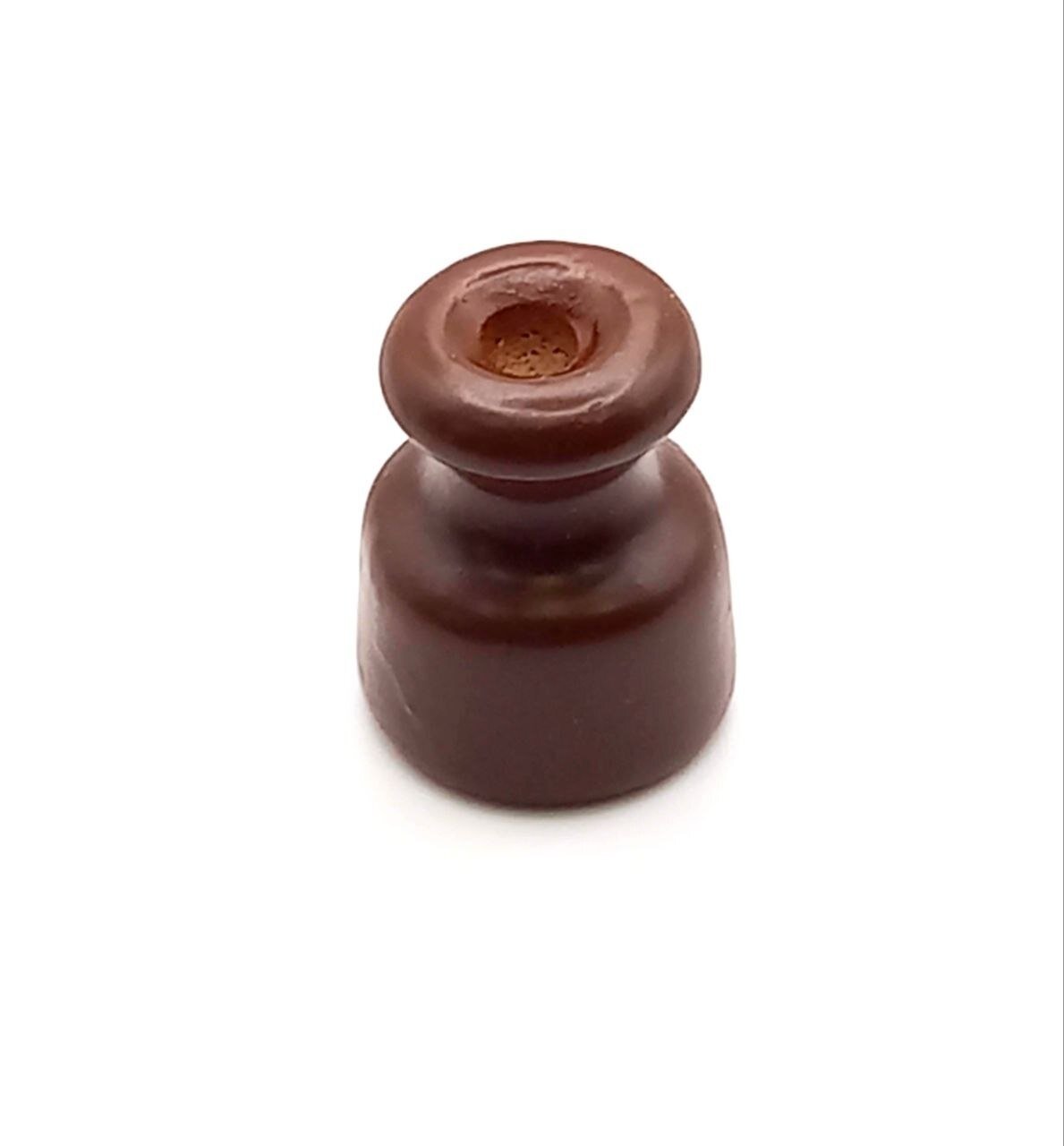 Ретро изолятор керамика цвет коричневый матовый 10шт.