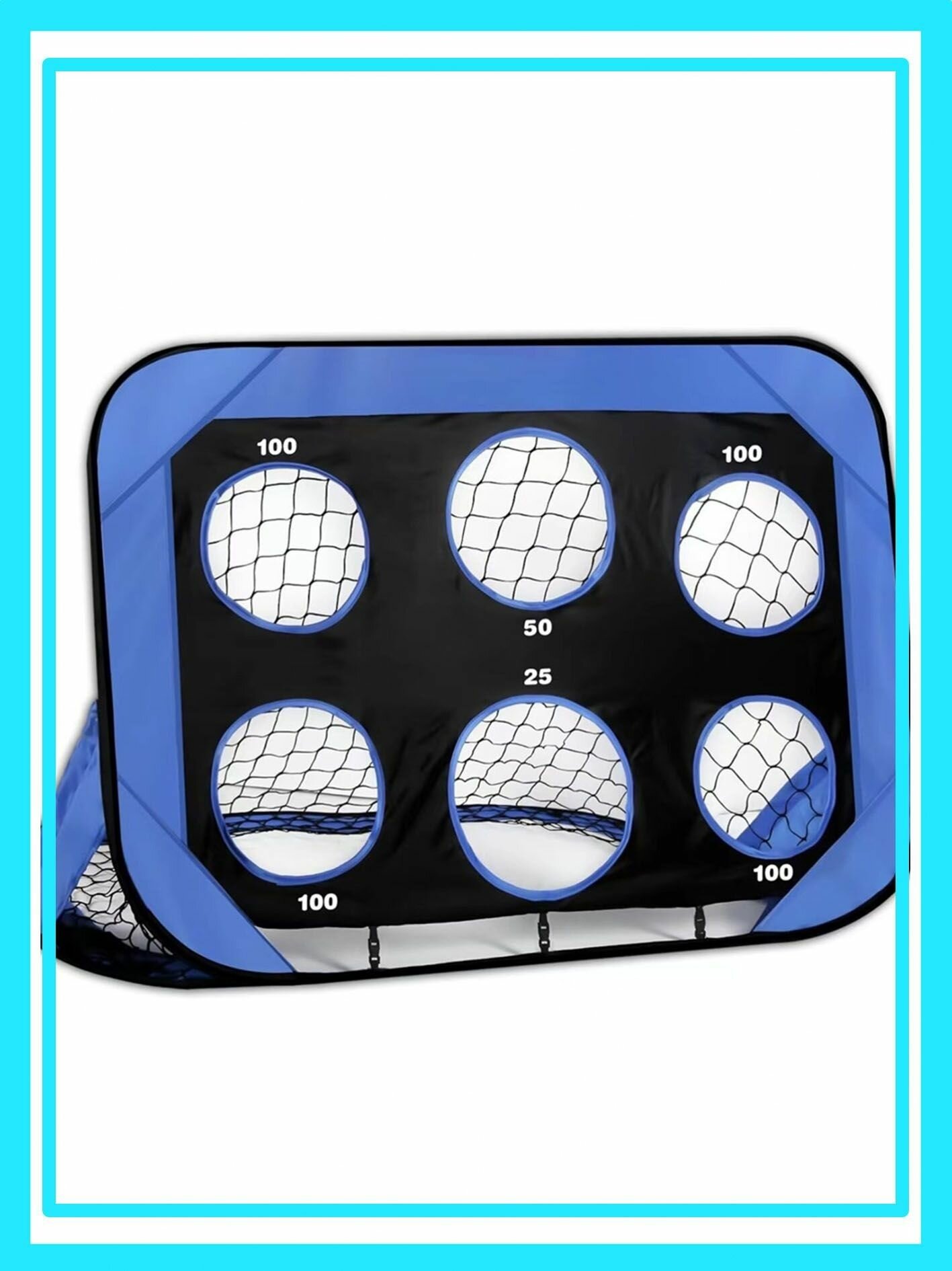 Детские футбольные ворота 4-в-1 складная переносная тренировочная сетка с регулируемым размером для дома, улицы и футбольных упражнений