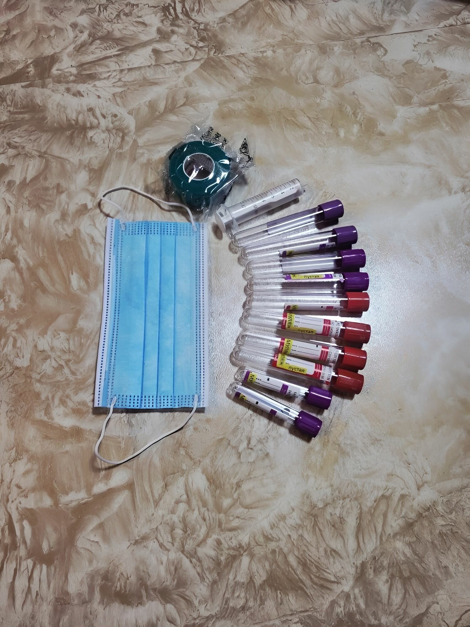 Пробирка с крышкой пластик, набор 13 шт для игры в доктора, как настоящая вакуумная