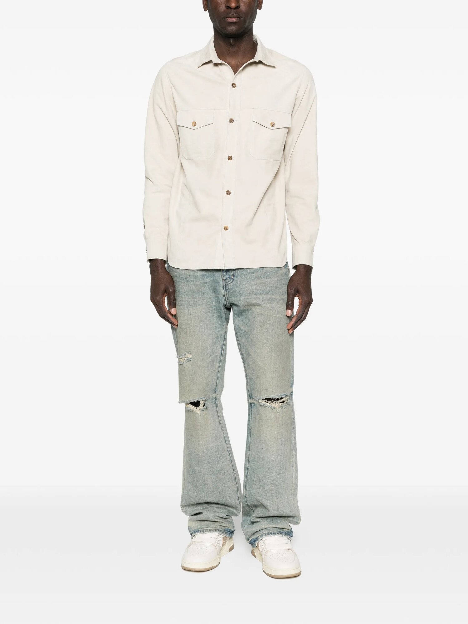 Рубашка RIFUGIO Suede pocket shirt, размер 52, разноцветный — фото 1