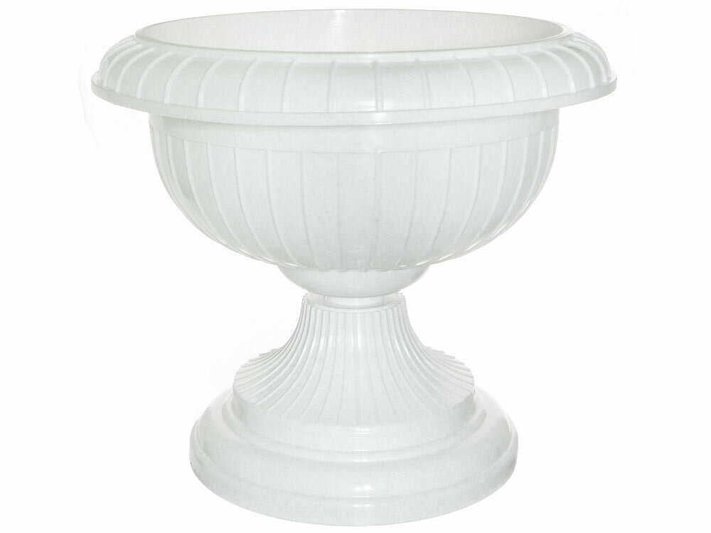 Вазон на ножке большой D395мм мраморный