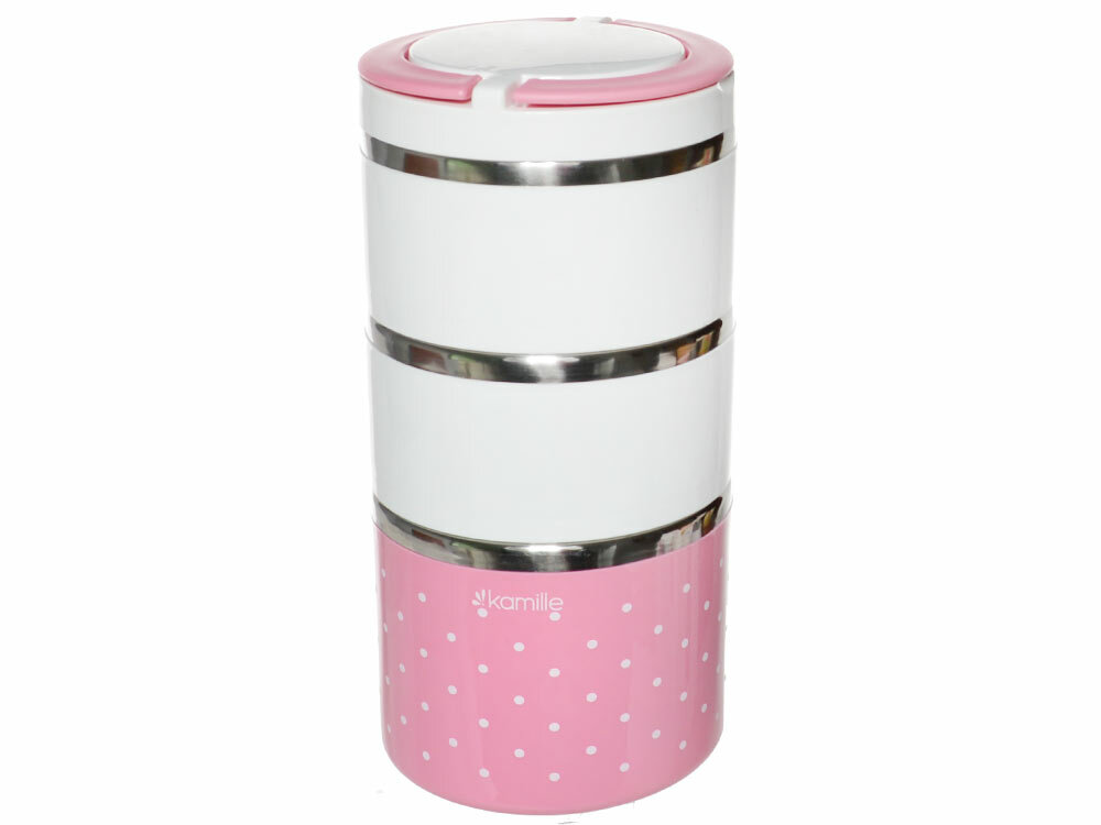 Ланч бокс 1480мл 3 отделения, цвет микс