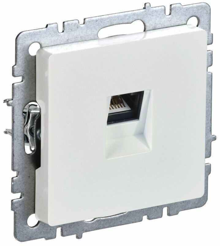 Розетка компьютерная СП RJ45 кат.5E BRITE РК10-БрЖ жемчуж. IEK BR-K10-1-K36