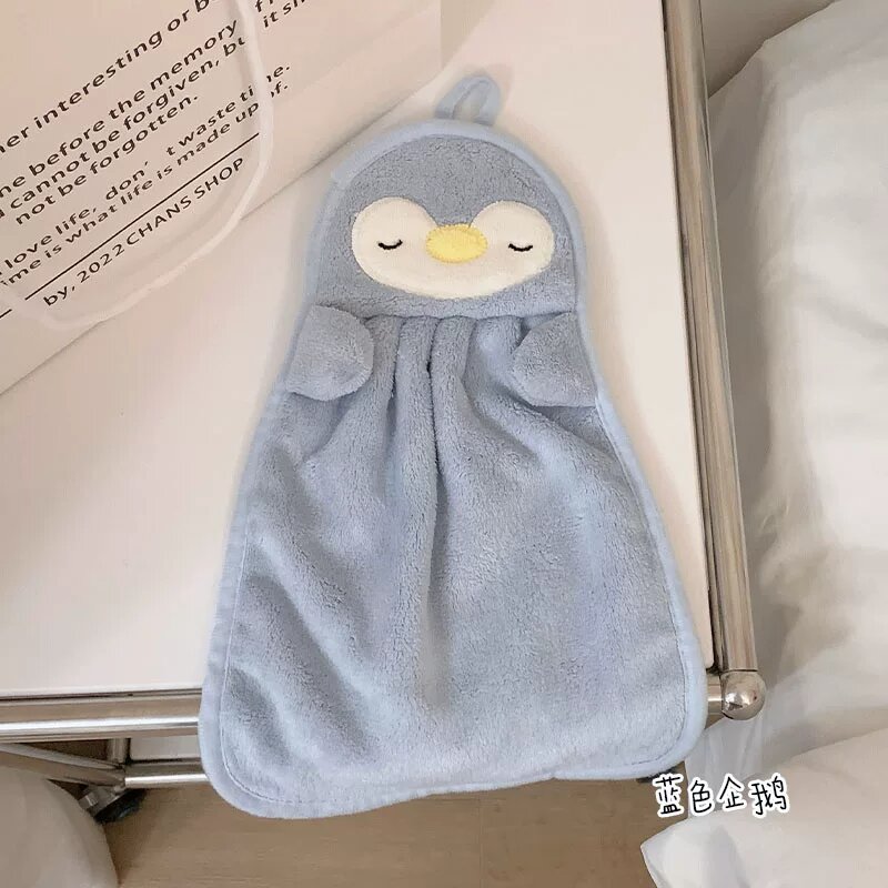 Креативное и милое полотенце для рук, подвесное, с мультяшным рисунком, супервпитывающее, без ворса, для дома, ванной и