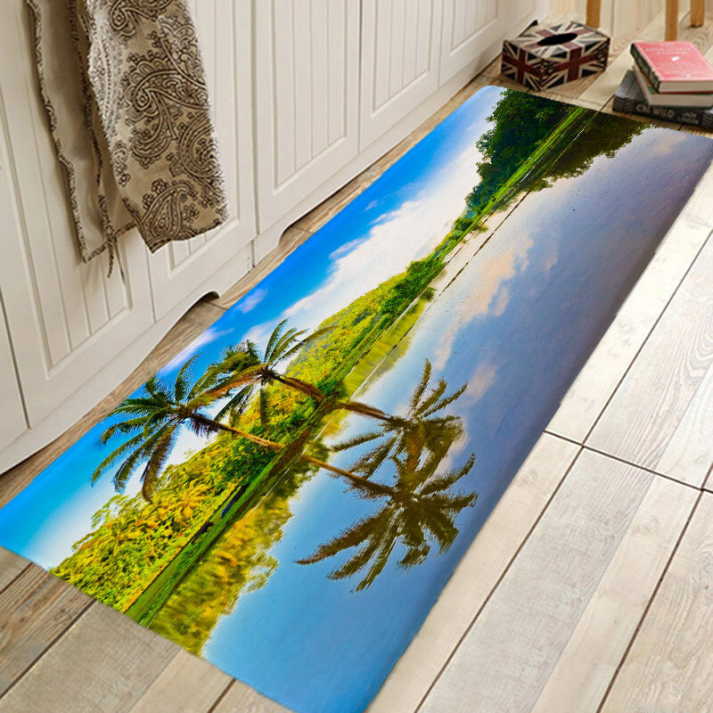 Фланелевый впитывающий коврик для ванной, 40x60см, напольный коврик для прихожей и гостиной