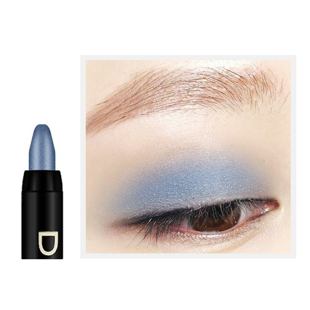 Long lasting Eyeshadow Stick Eye Makeup Compact Design Rotating Eyeshadow Stick Glitter Delicate Texture Waterproof Lying Silkworm Pencil Beginner