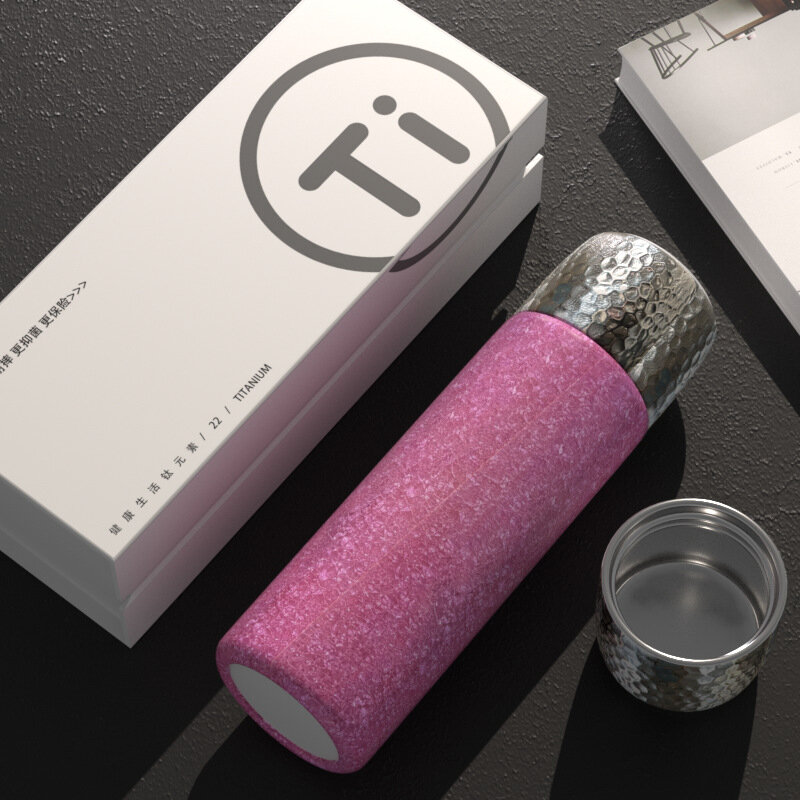 SG Горячая продажа Новая высококачественная чашка с титановым покрытием Роскошный бизнес-подарок Прямая чашка для чая Чашка для разделения чая и воды Высококачественная портативная чашка для здоровья