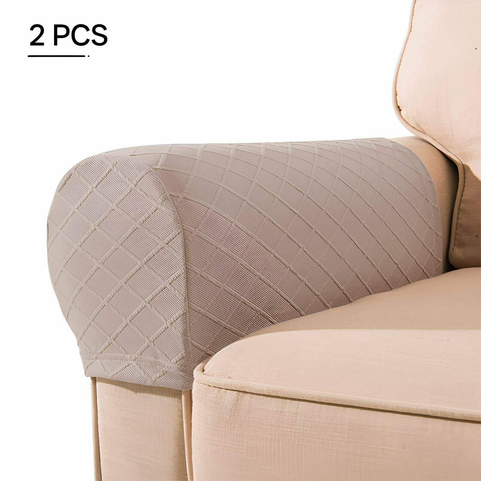 AUQ 2 шт. Чехлы на подлокотники дивана, против скольжения, защитные чехлы для подлокотников дивана, коричневые