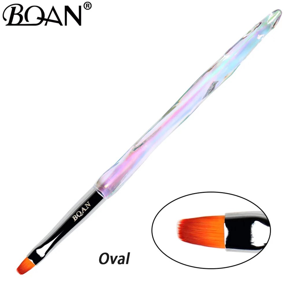BQAN радуга прозрачный алмазный градиент щетка для ногтей Nail Art линия кисти малярные кисти, кристаллый акриловый тонкая ручка-лайнер для рисования