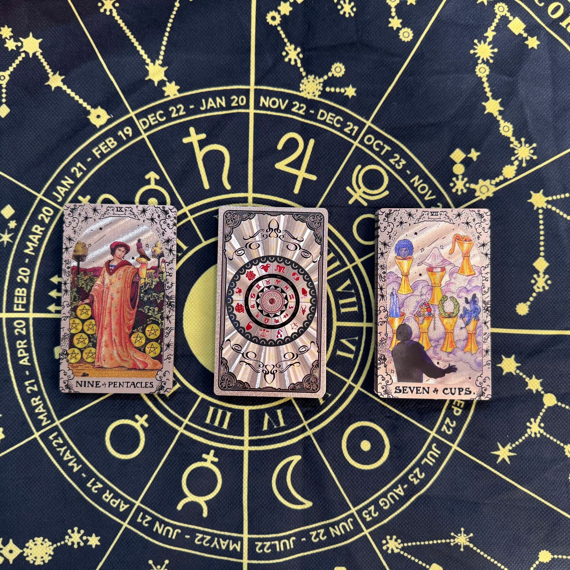 Лазерные звездные карты таро для начинающих, полный набор карт, материал PET, новые карты таро с золотым фолом