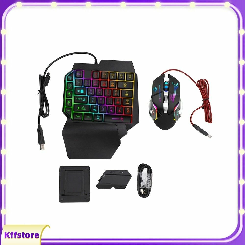 Комбинированный конвертер игровой клавиатуры и мыши 4 в 1, держатель телефона