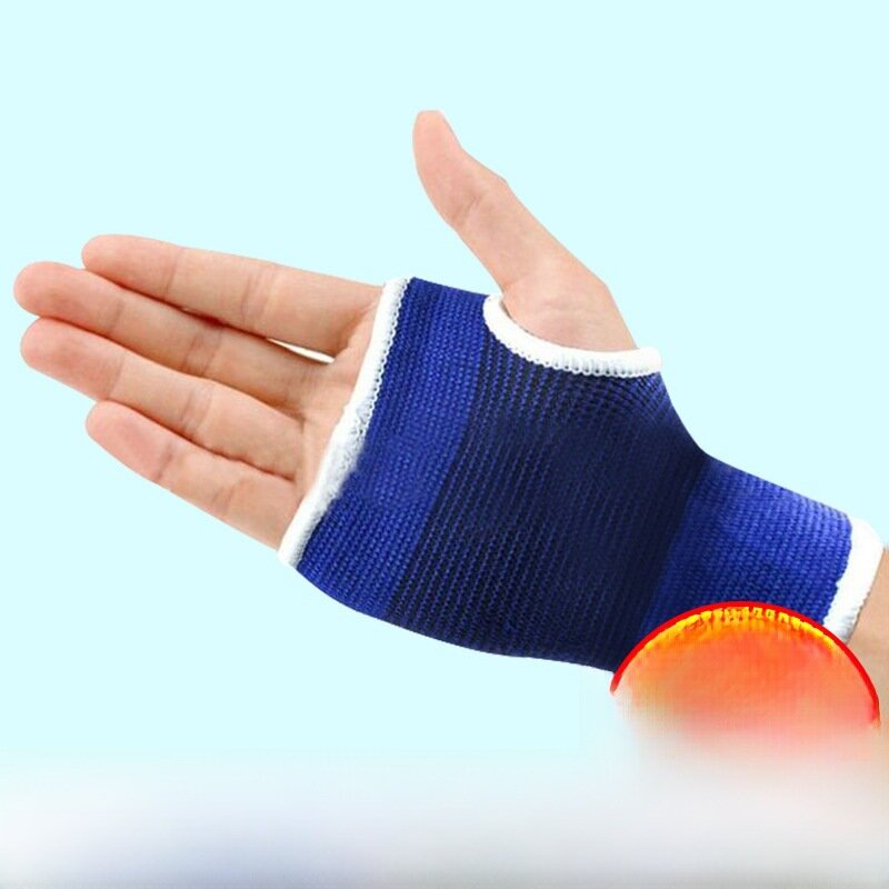 Вязаный спортивный браслет для верховой езды Тяжелая атлетика Пальма перчатки для мужчин и женщин Синий (14.5CM *