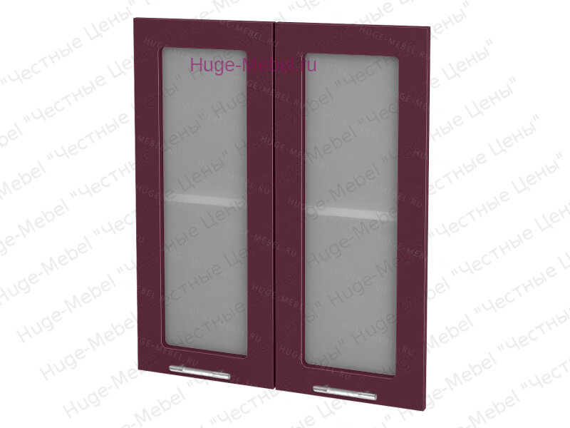 Кухонный фасад Ф-245 бордо глянец (Ксения) Huge Mebel . Ширина 592 Высота 916. Кухонные фасады