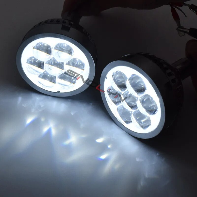 Sinolyn H7 H4 9005 9006 светодиодные фары дальнего света с линзой Devil Eyes, прожекторы Светодиодный автомобильных фар, проектор 6000K, автостайлинг White Devil Eyes