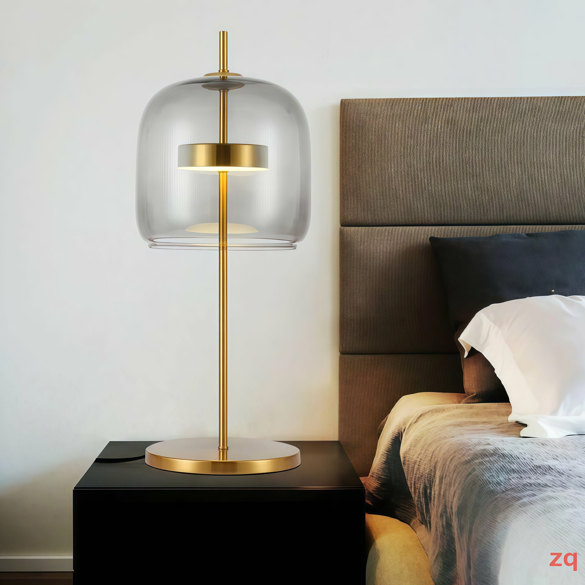 Лампа настольная Clear Lighting ZQ-LJ, LED, декоративная, IP10, тёплое свечение, Высота 56 см, цвет дымчатый