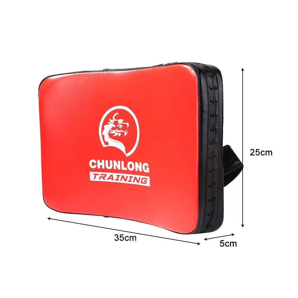 Лапы боксерские CHUNLONG TRAINING из искусственной кожи, красные, 350x250x50 мм — фото 1