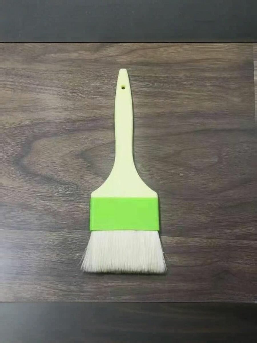 Кондитерская кисть с натуральной щетиной 8 см пластиковая ручка 23 см для масла и маринадов