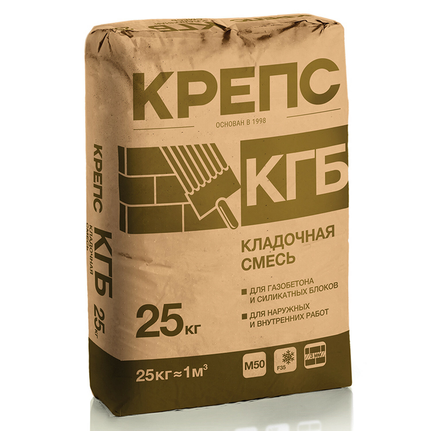 Кладочная смесь для внутренних и наружных работ крепс КГБ, 25 кг