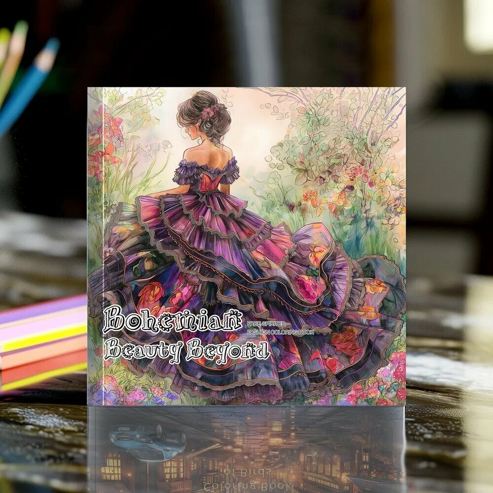 Различные интересные книжки-раскраски на тему платьев, детские книжки-раскраски, подходят для общения родителей с детьми и снятия стресса у взрослых, 20 см*20 см