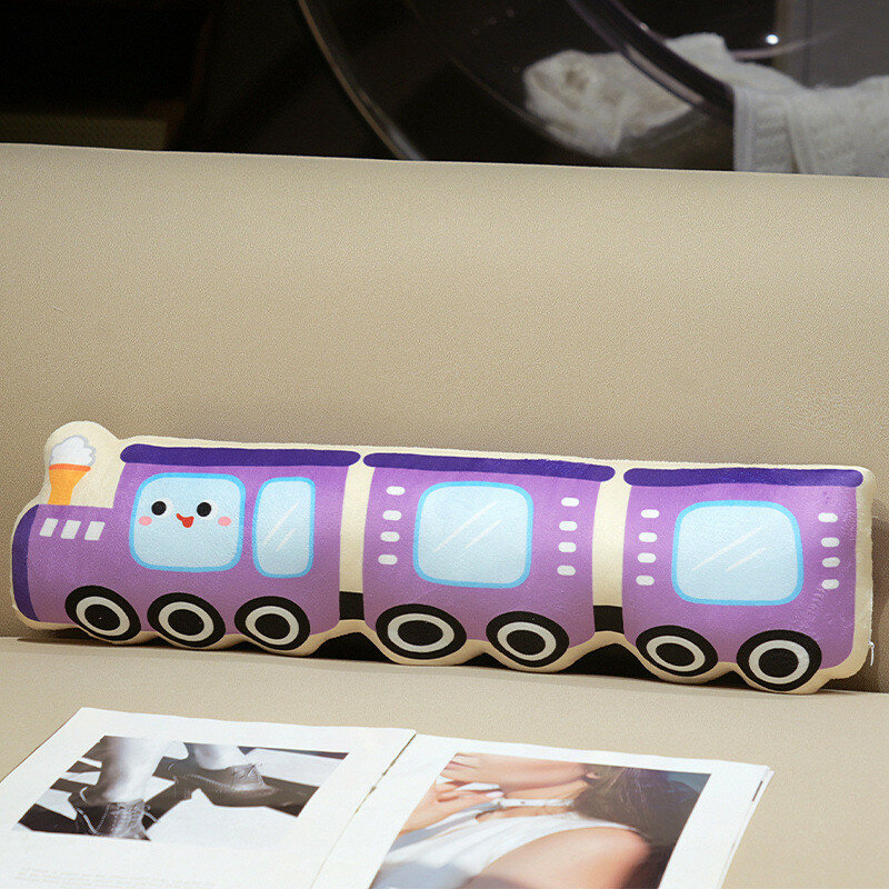 Мягкая игрушка мультяшная строительная техника для детей подушка для сна мягкая подарок для малышей поезд